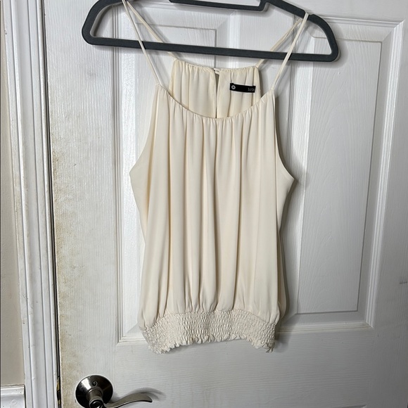 krisa | Tops | Elegant Cream Sleeveless Top | Poshmark